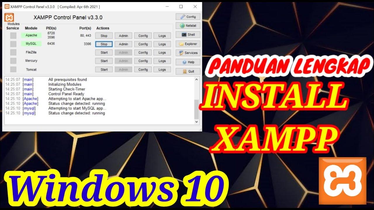 PANDUAN LENGKAP INSTALL XAMPP di WINDOWS 10 - YouTube