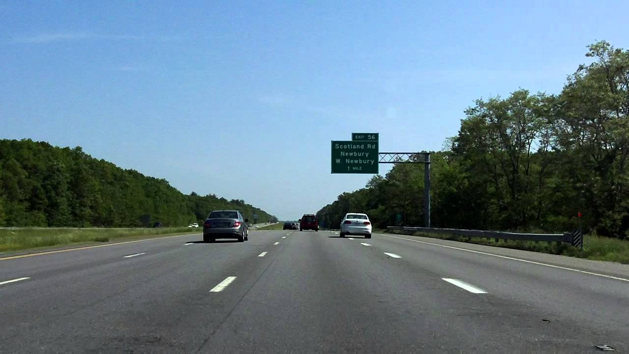 Interstate 95 - Massachusetts (Exits 53 to 57) northbound - YouTube