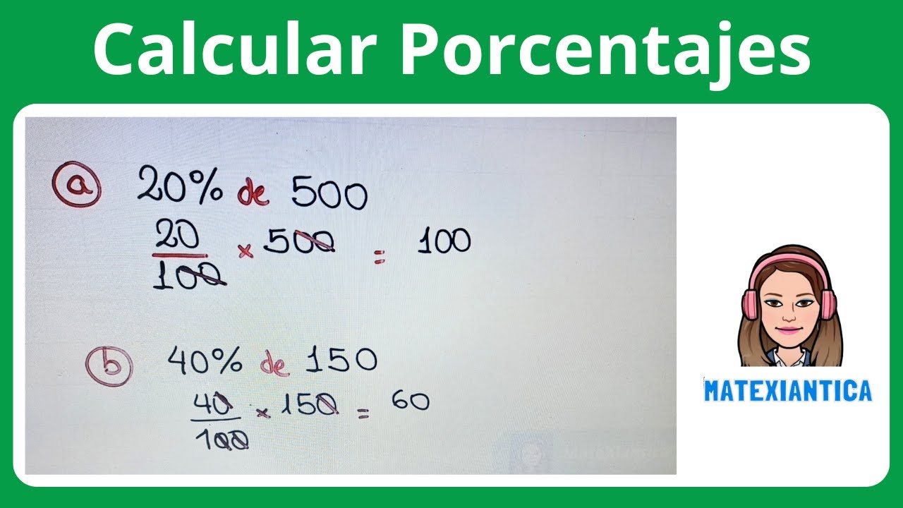 CÓMO CALCULAR UN PORCENTAJE - YouTube