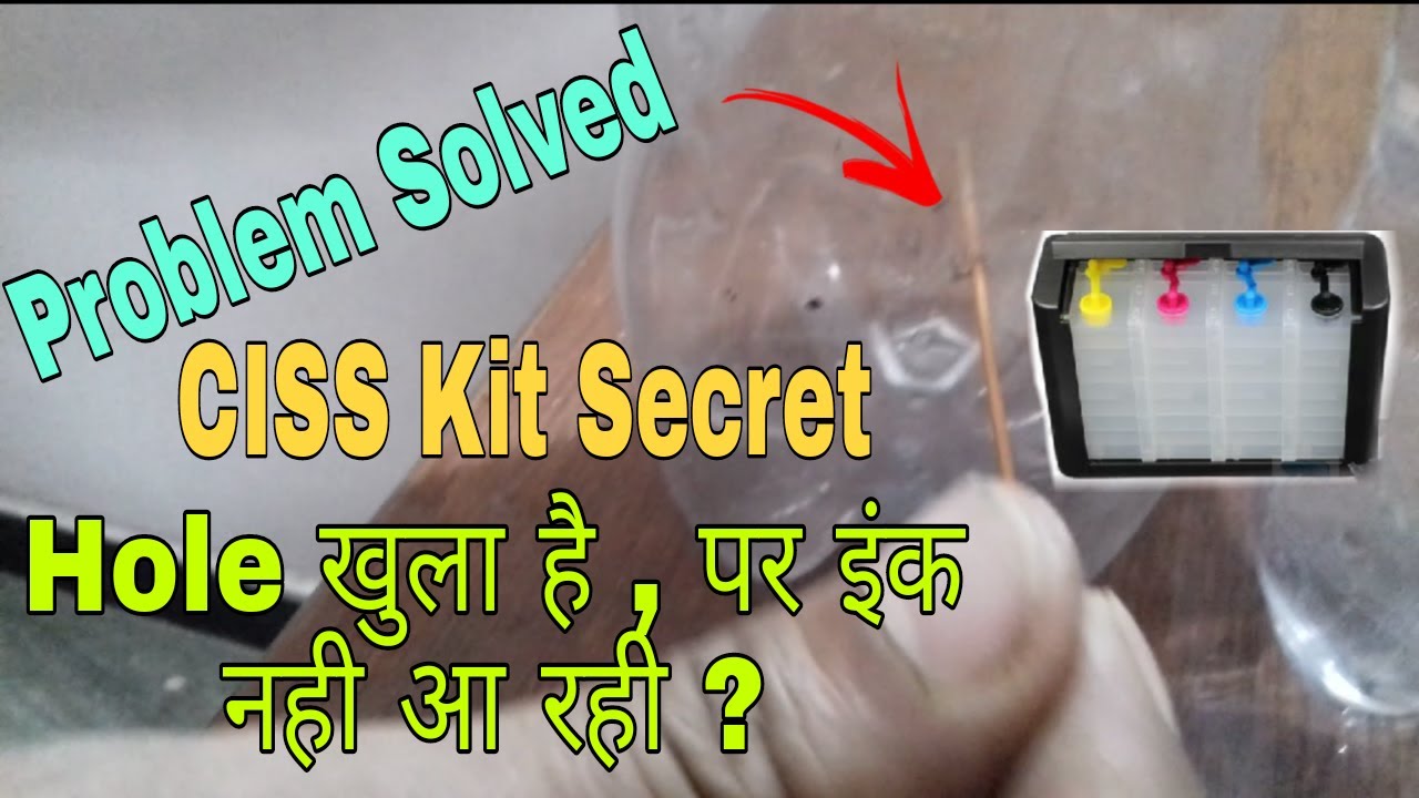 How CISS Kit Works- Mariotte Syphon |Tank Cover Open or Closed in Hindi ...