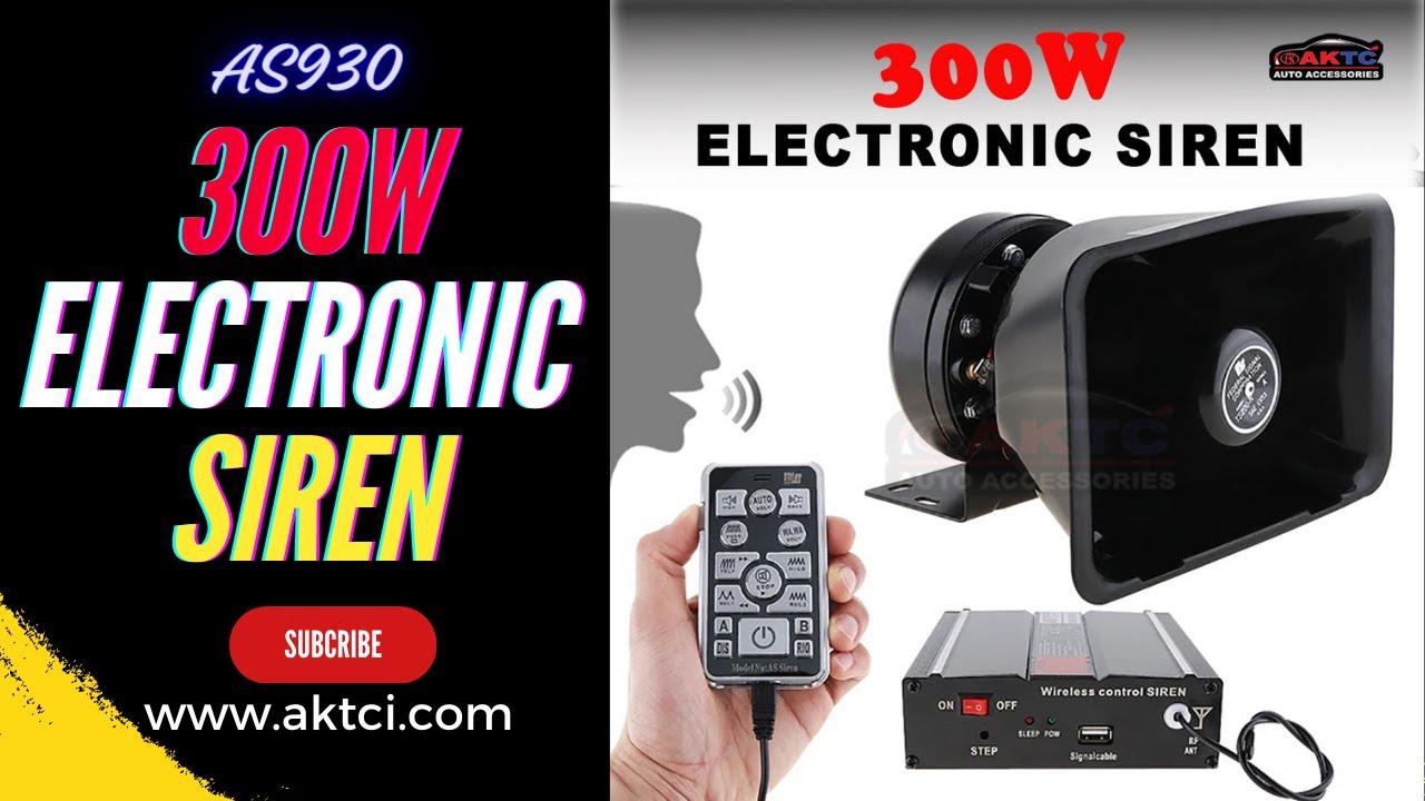 AS930 | 300W ELECTRONIC SIREN HORN | RAB HORN | #AKTC #autoaccessories ...