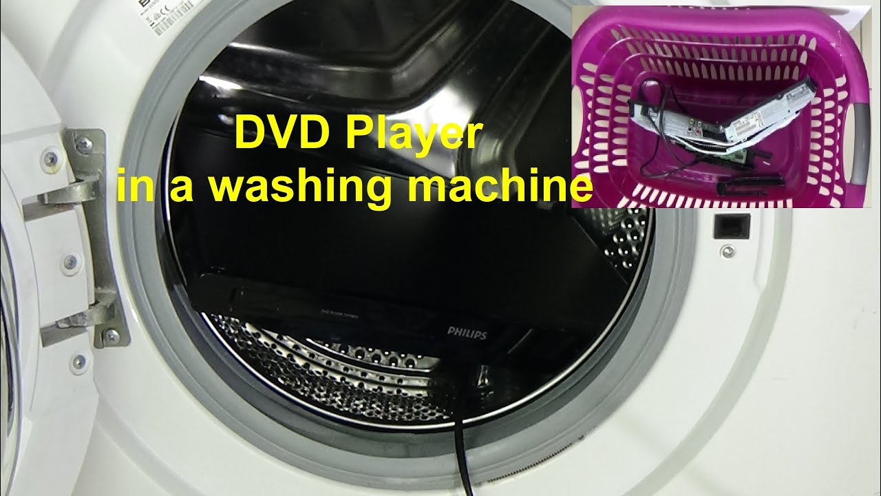 Experiment - test, DVD Player in a Washing Machine - DVD Player broken ...