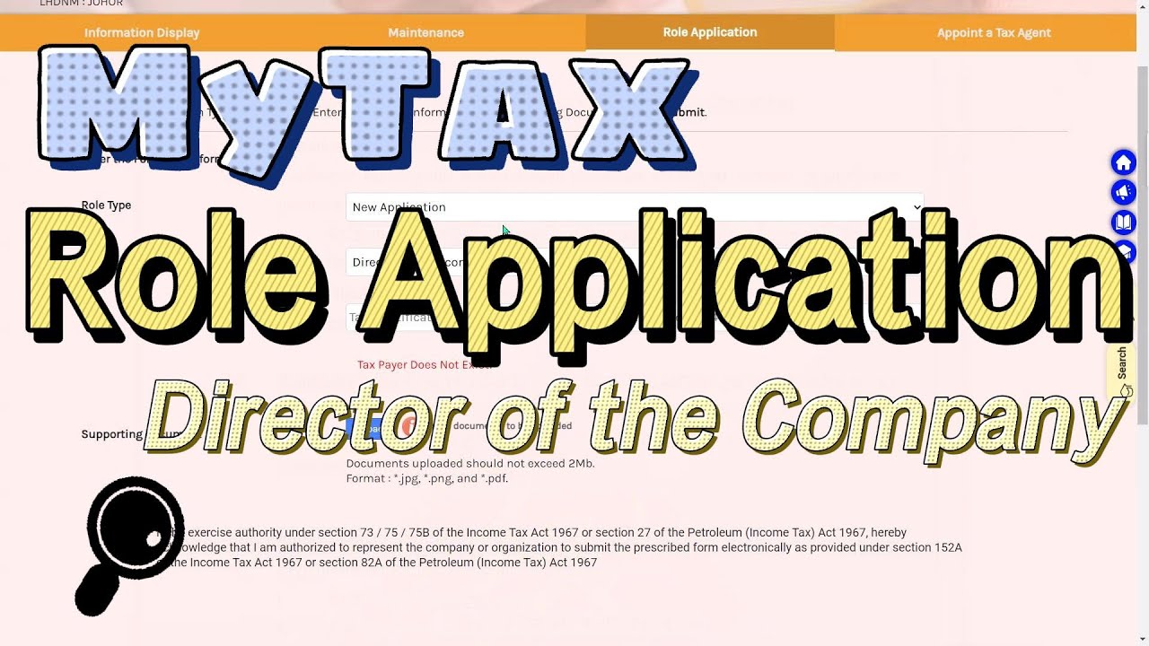 MyTax [STEP BY STEP] Add Director in Role Selection MyTax - YouTube