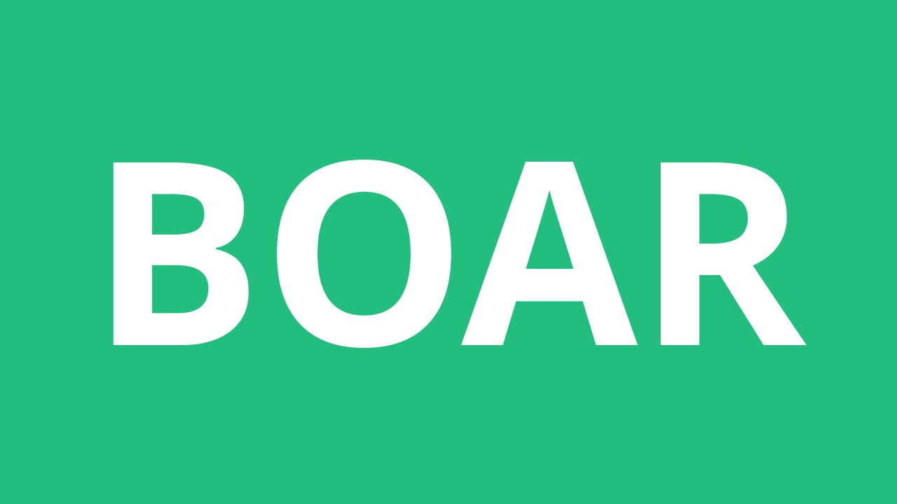 How To Pronounce Boar - Pronunciation Academy - YouTube