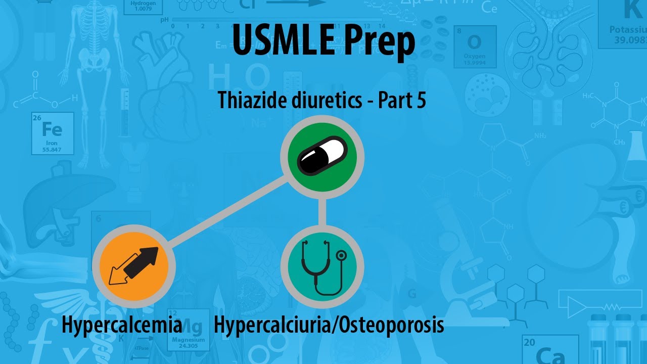 USMLE Prep - Renal & Urinary System - Thiazide diuretics - Adverse ...