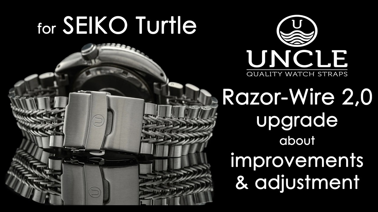 Uncle Straps Razor-Wire 2.0 bracelet for Seiko Turtle - YouTube