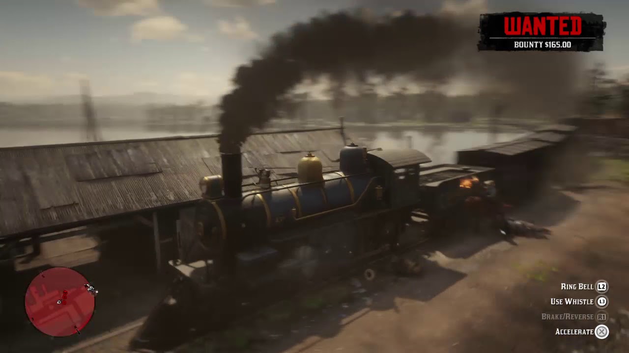 Red Dead Redemption 2 train crash - YouTube