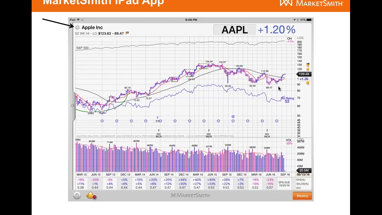 MarketSmith Mobile: Using MarketSmith on your iPad App - YouTube