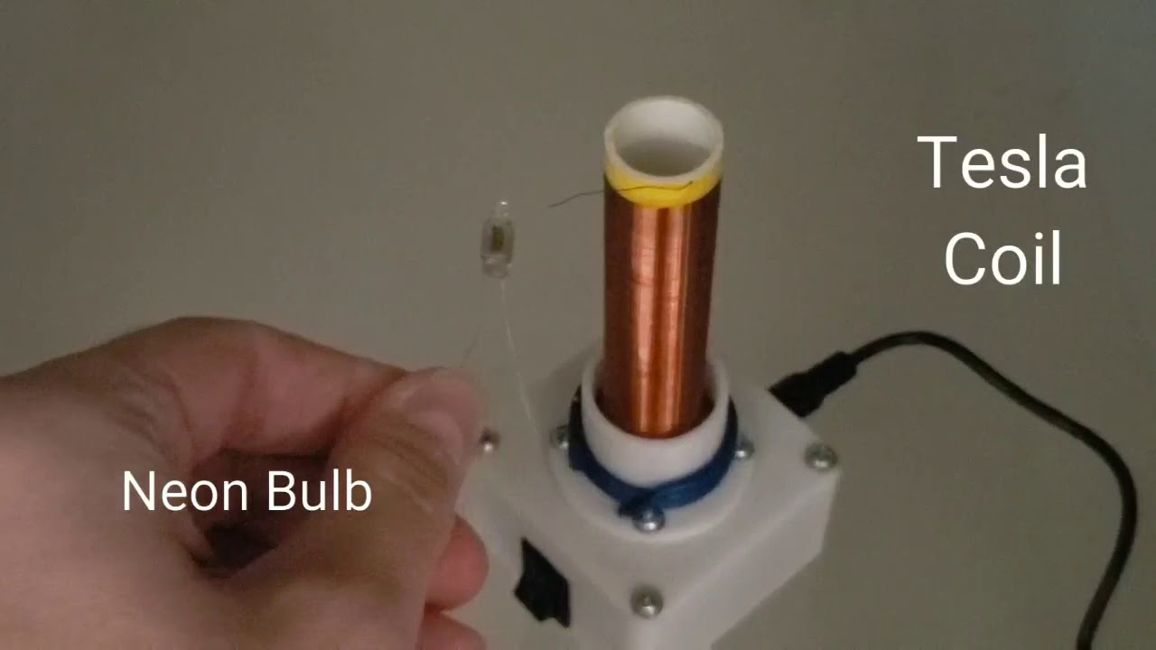 Neon bulb and Tesla Coil - YouTube