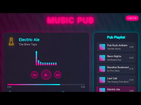 Music Pub 🎶 | Pub-Themed Music Player Project Using HTML, CSS ...