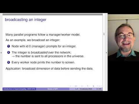 Basics of the Message Passing Interface (MPI) to program distributed memory parallel computers ...