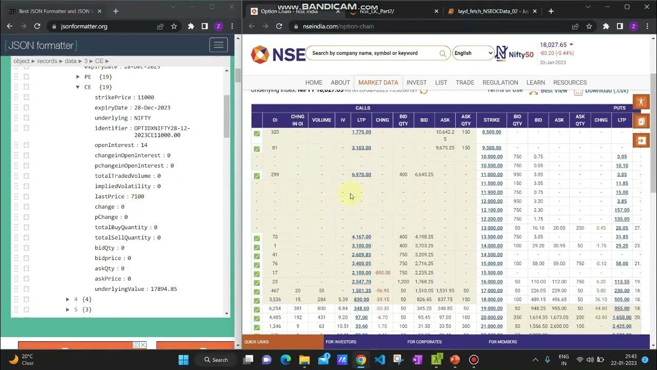Web Scrapping Fetch Realtime Nse Option Chain Data Part02 Youtube