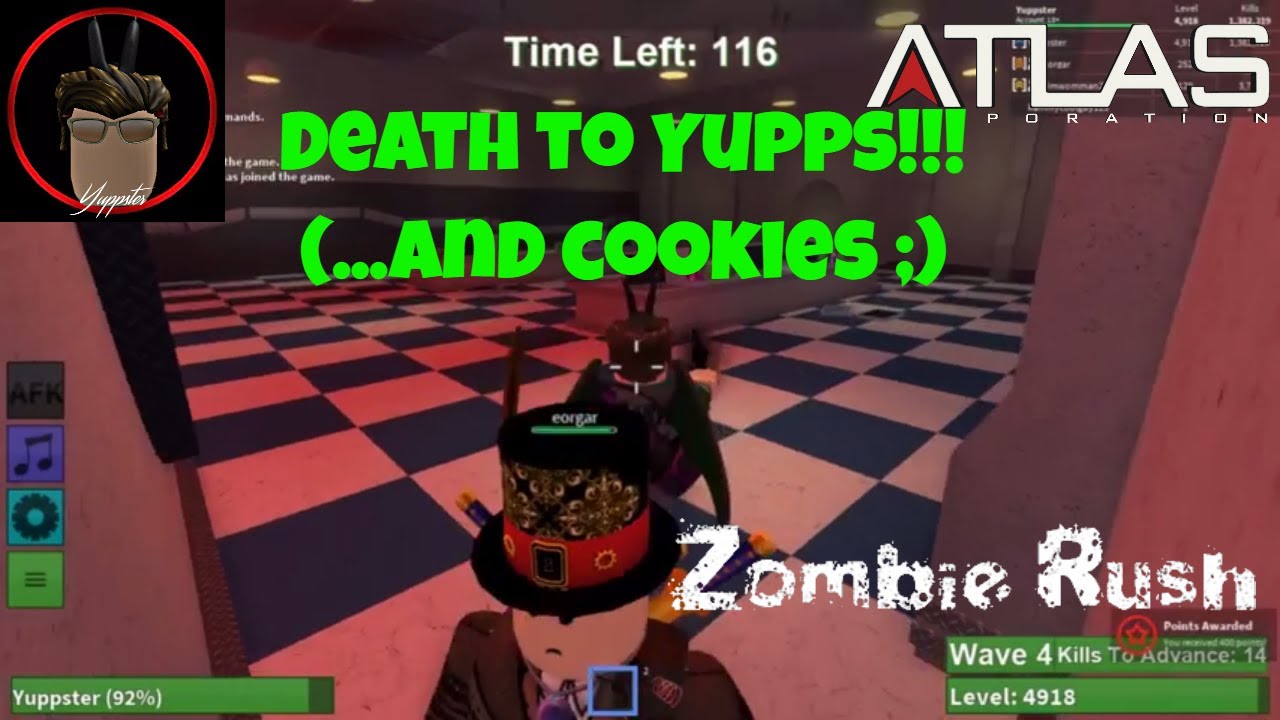 Roblox | Zombie Rush | Death to Yupps! (and Cookies) - YouTube