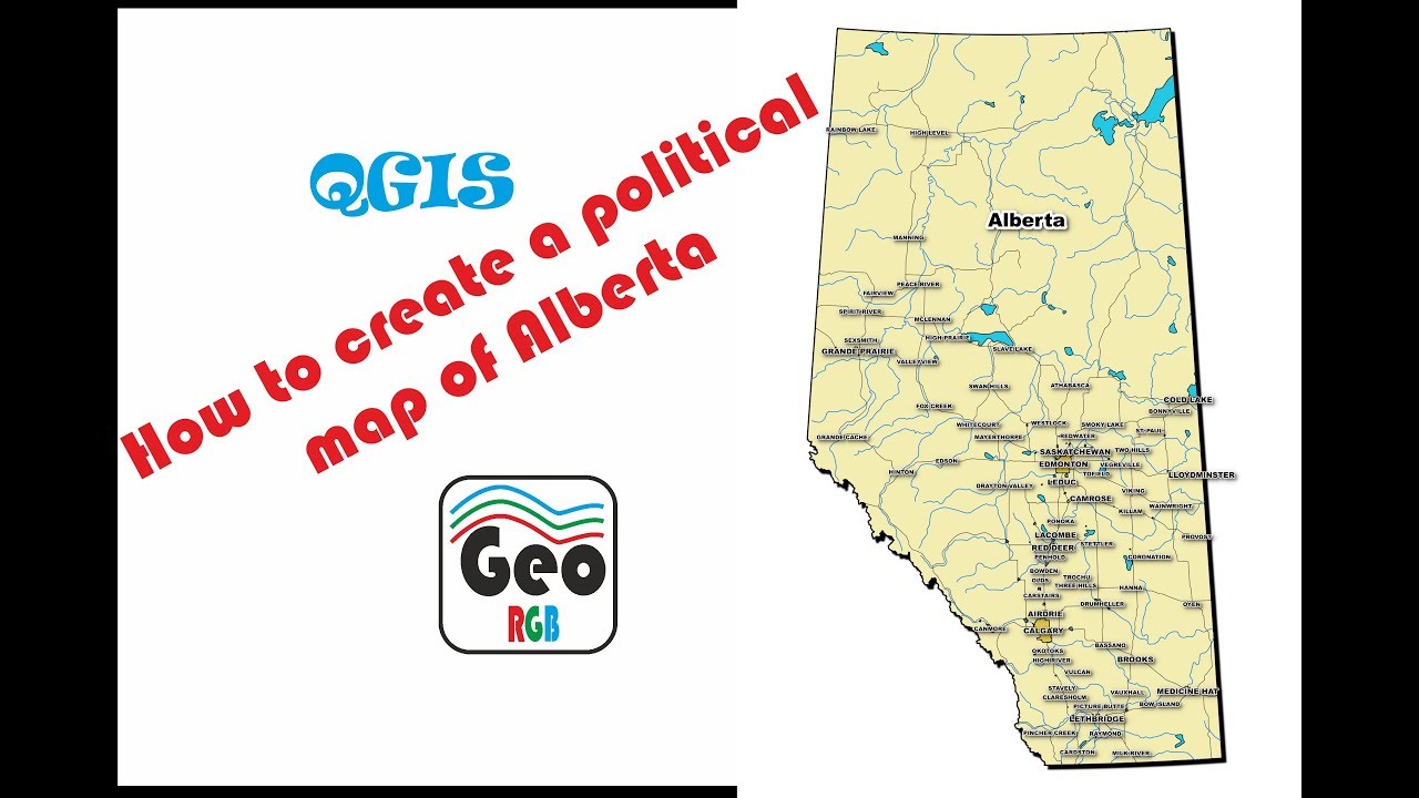 Lesson 2. How to create a political map of Alberta with QGIS. - YouTube