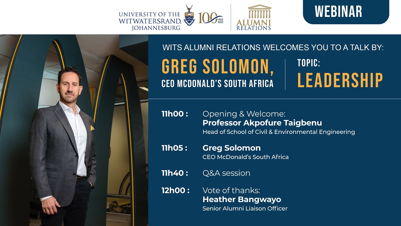 Leadership with guest speaker Greg Solomon - YouTube