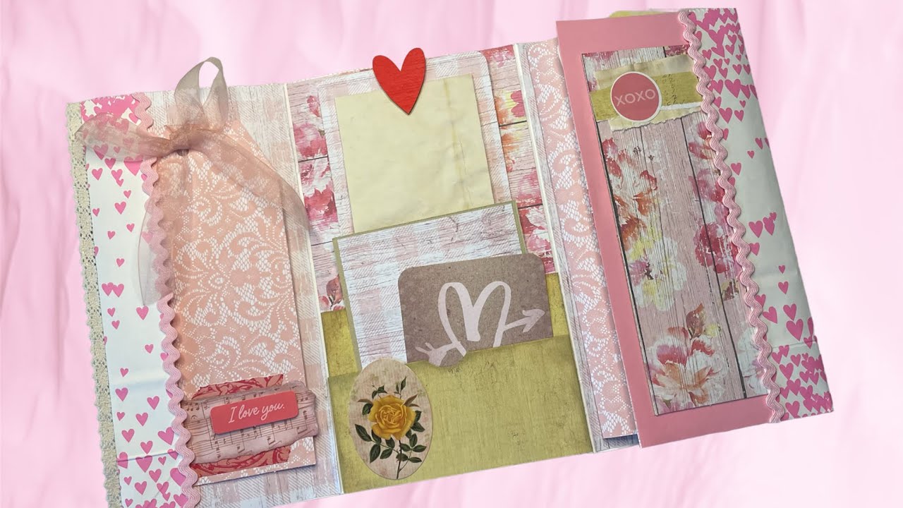 Paper Bag Valentine Folio (Process Video) - YouTube