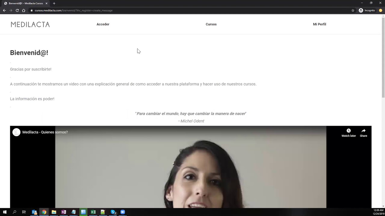 Cursos Medilacta - Tutorial registro - YouTube
