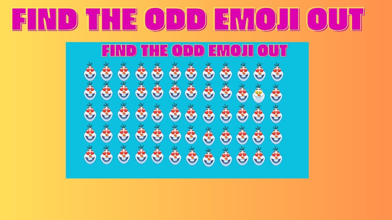 Find the odd one out | emoji quiz ,odd one out puzzle - YouTube