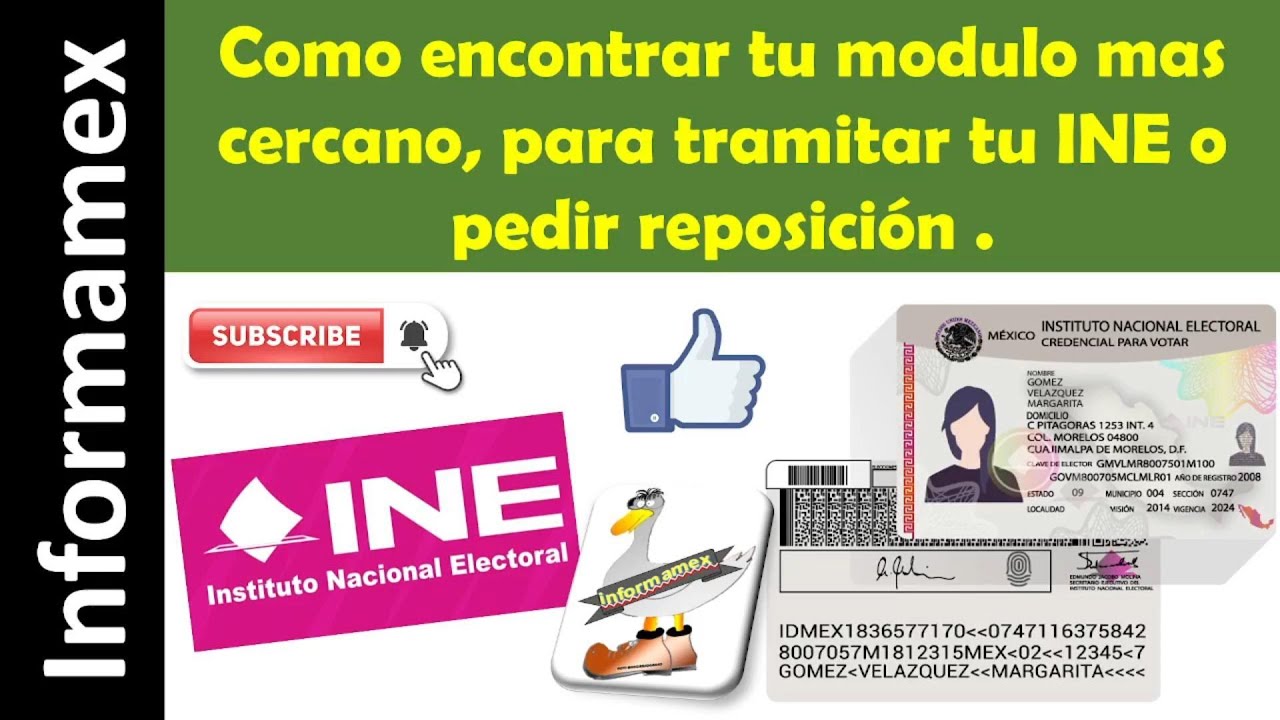 Encuentra tu Modulo del INE, para tramitar tu credencial. - YouTube