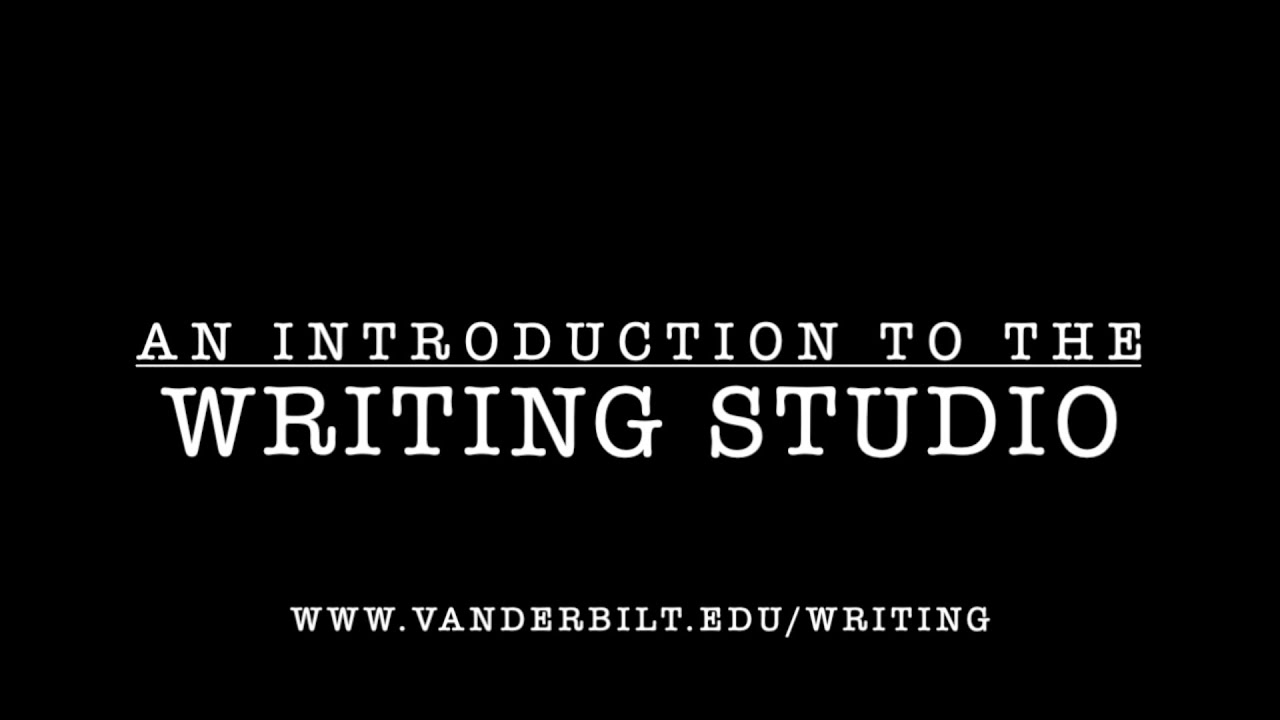 An Introduction to the Writing Studio - YouTube