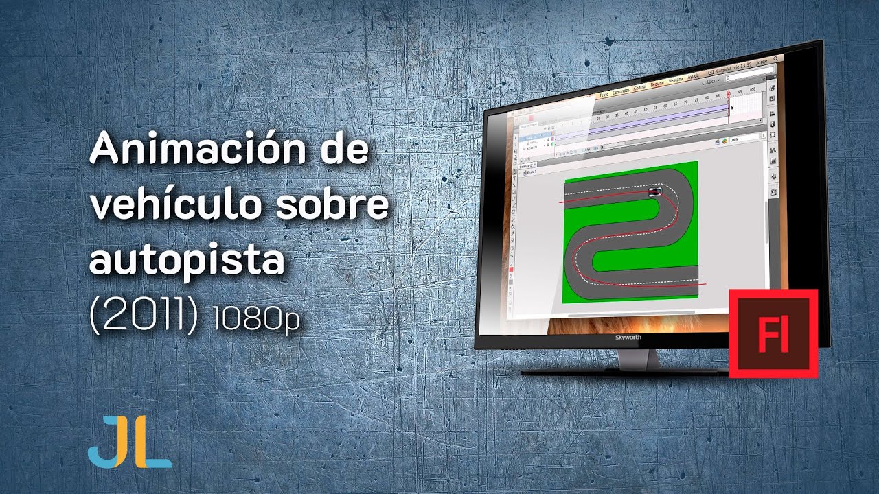 Animación de vehículo sobre autopista en Flash o Animate - YouTube