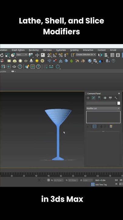 Lathe, Shell, and Slice Modifiers in 3ds Max Tutorial #shorts - YouTube
