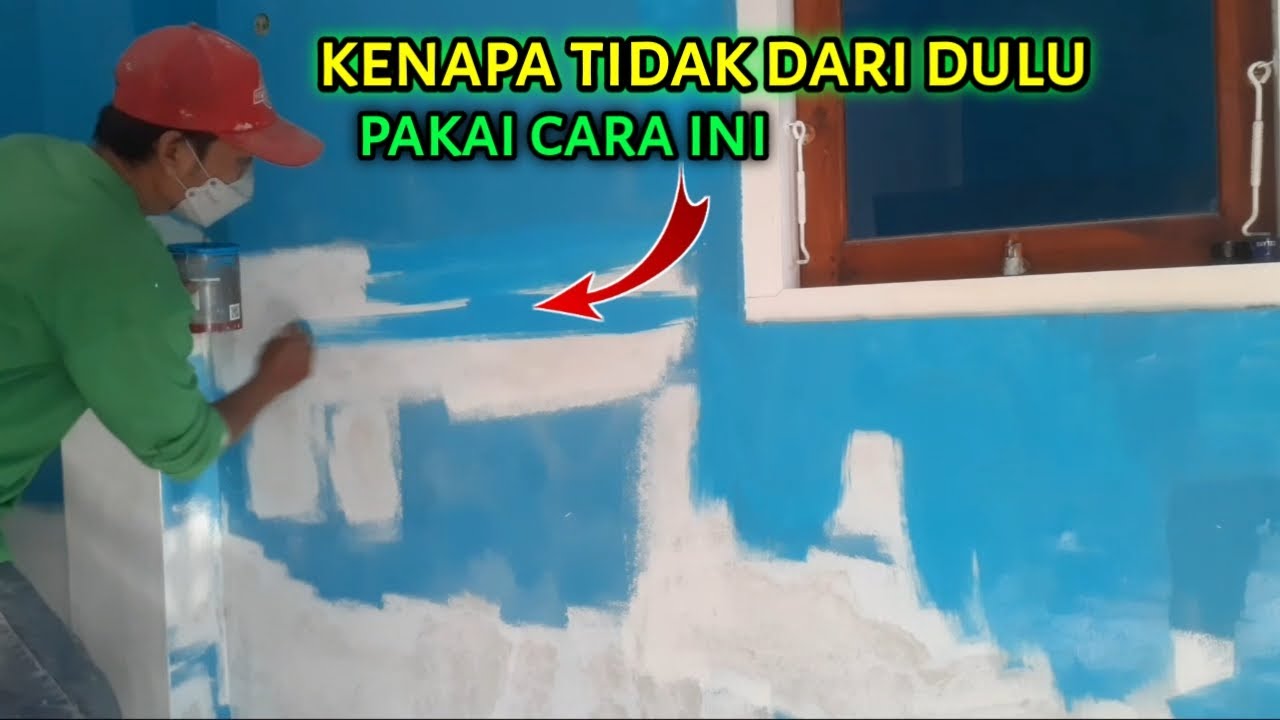 memperbaiki cat tembok || tukang cat pemula harus tau cara ini - YouTube