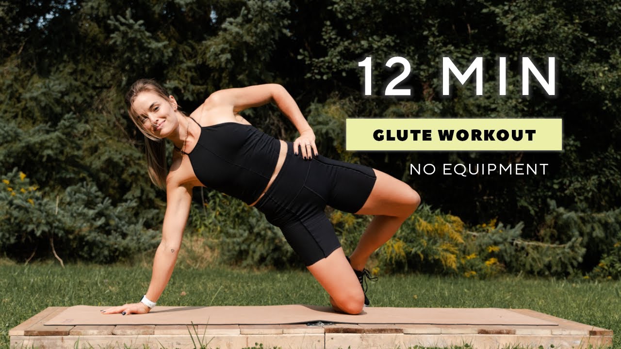 12 MIN- Glute Workout// No Equipment//Jessica Webb - YouTube
