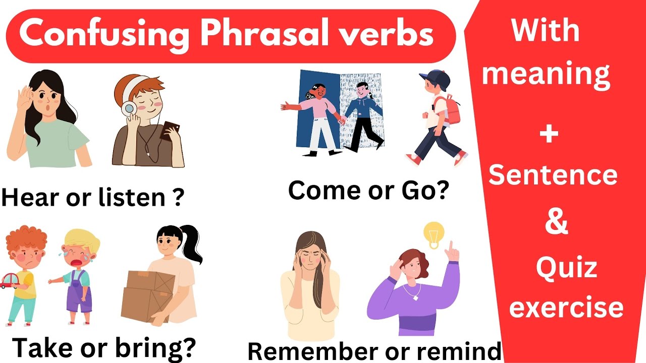 English Vocabulary|| Confusing Verbs with Sentence & Example|| The ...