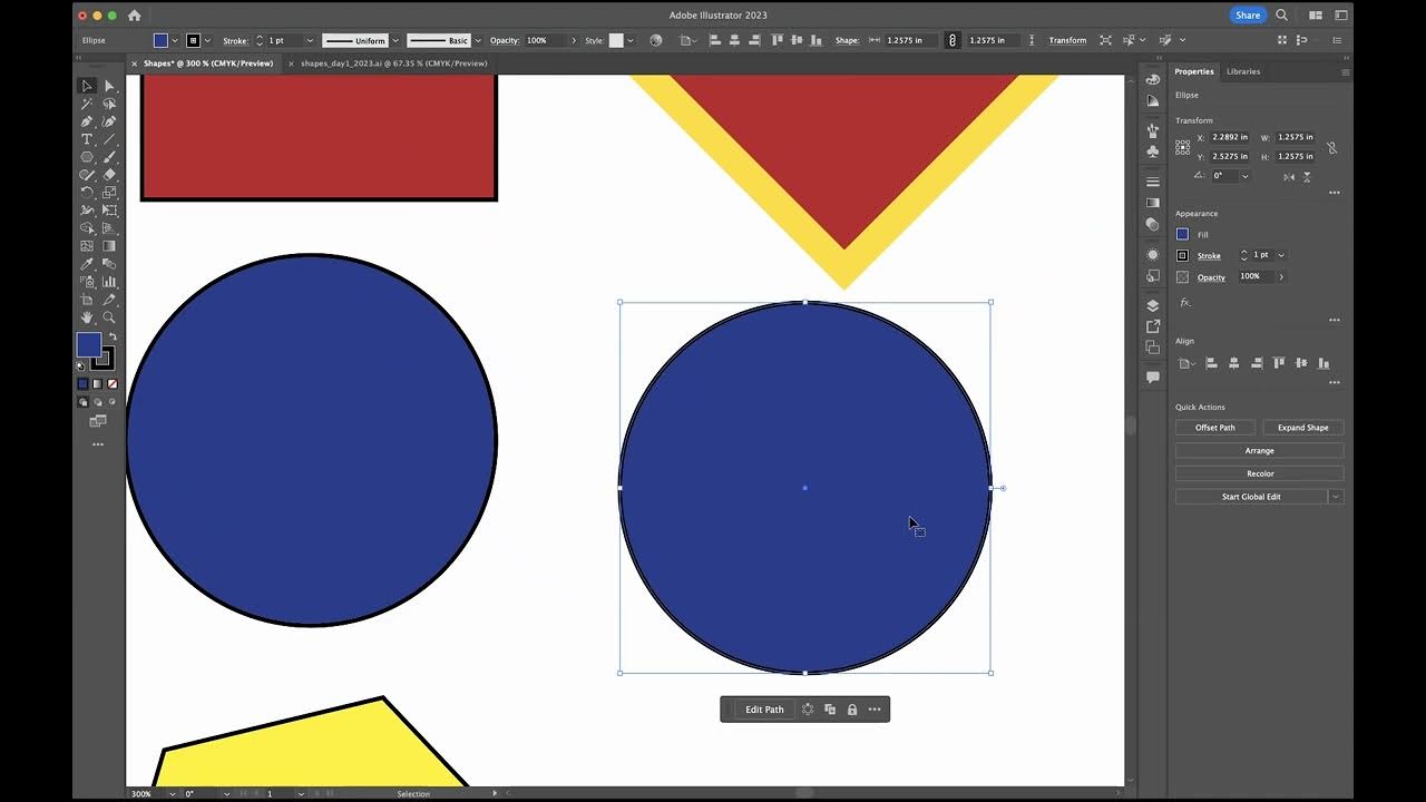 Day 1 of Adobe Illustrator_SHAPES - YouTube