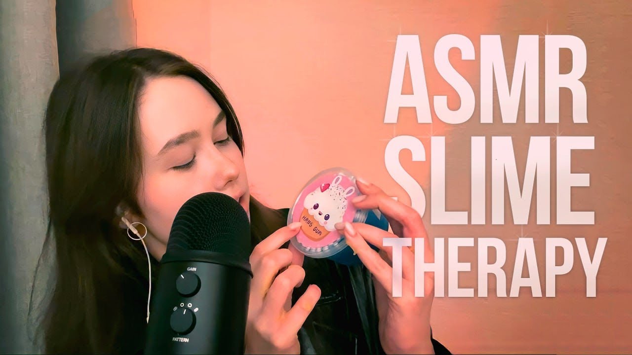 ASMR SLIME THERAPY and talking - YouTube