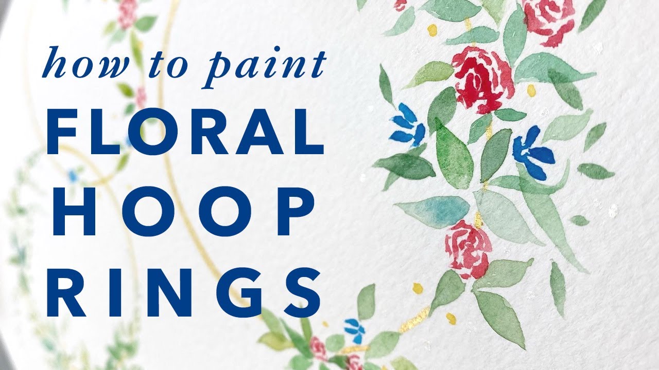 How To Paint Floral Rings in Watercolor | Flower Tutorial | Easy | Step ...
