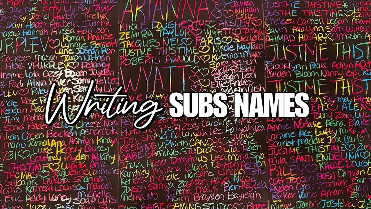 Writing Subs Names & Game Night! 🤗🎉 - YouTube