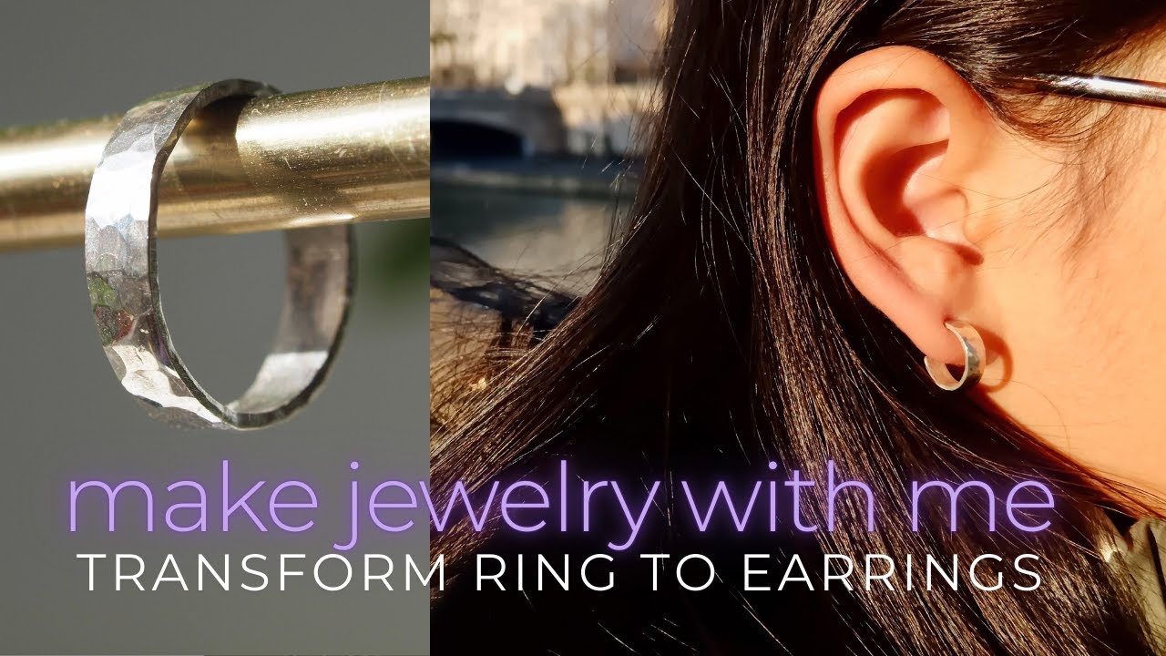 Repurposing Jewelry: Create Earrings from old Ring - YouTube