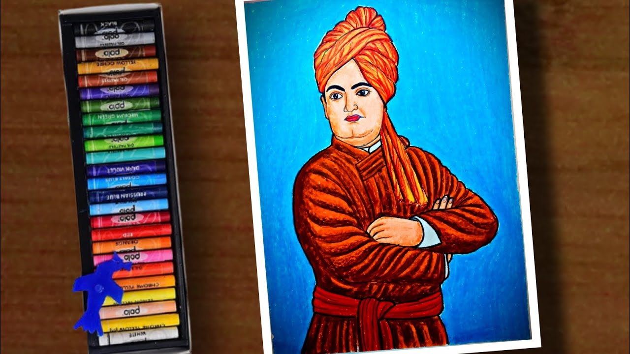 How to draw swami vivekananda very easily step by step ️/Vivekananda ...