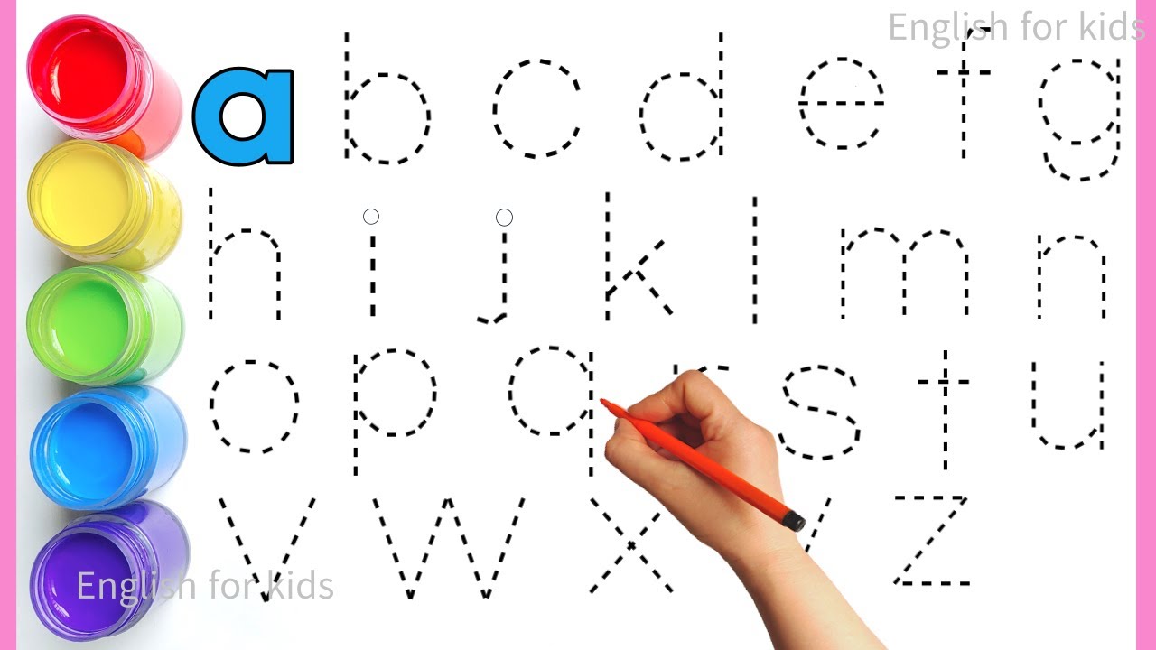 유아와 아이들을 위한 점선 따라 소문자 알파벳 쓰기 모음 Abcd 알파벳 쓰기 Alphabet Song A To Z