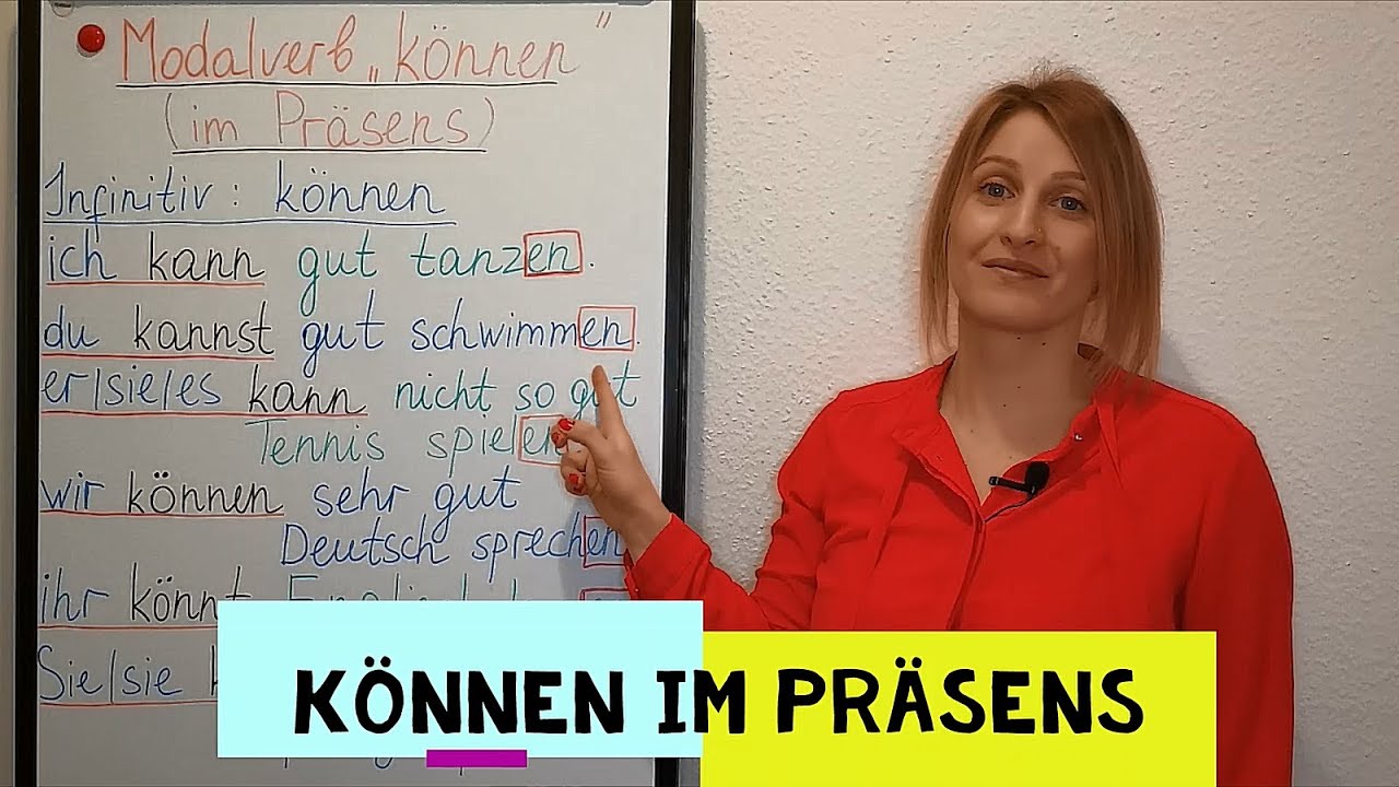 Das Modalverb "können" im Präsens (the modal verb "can" in the present ...