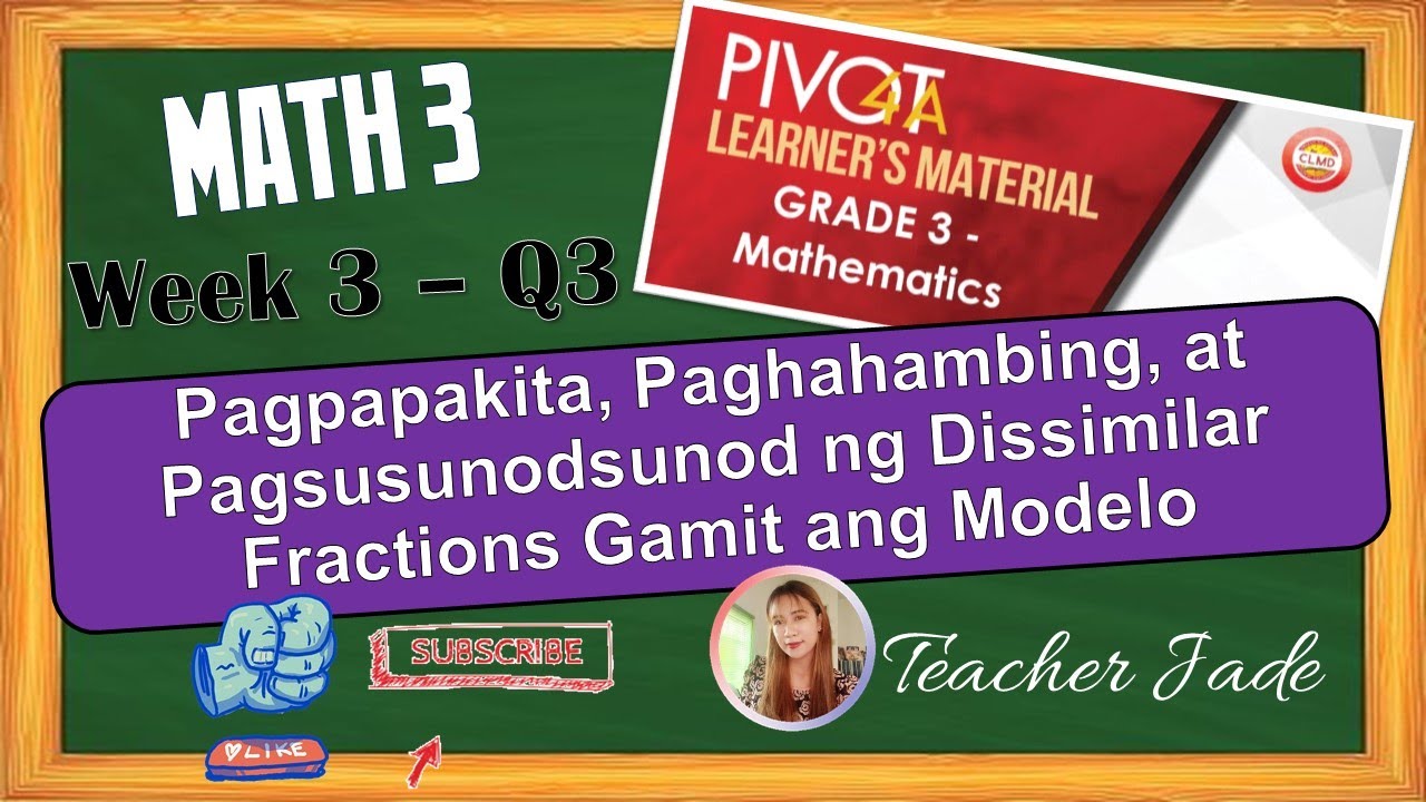 MATH 3 Q3 | WEEK 3 | PAGPAPAKITA, PAGHAHAMBING AT PAGSUSUNOD-SUNOD NG ...