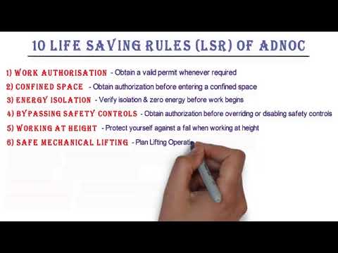 ADNOC 10 LIFE SAVING RULES (LSR) OF HINDI HSE - YouTube