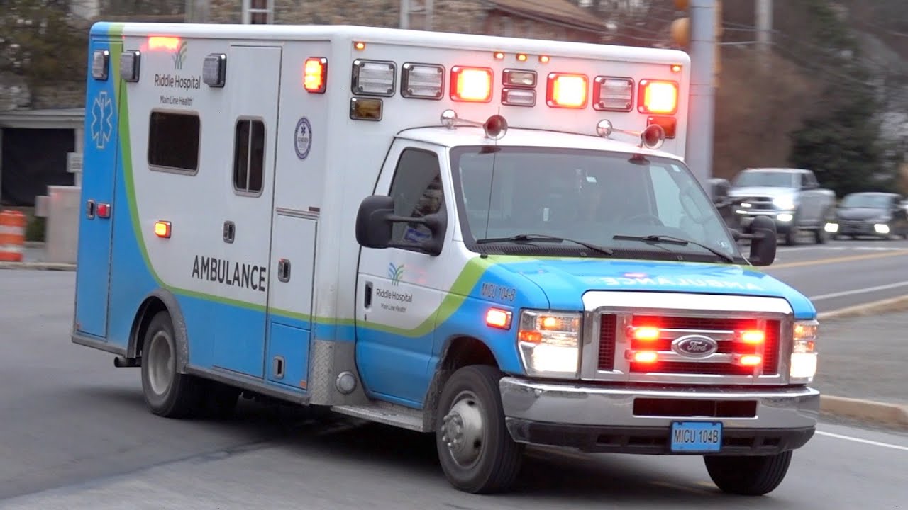 Riddle Hospital EMS MICU 104B Responding - YouTube