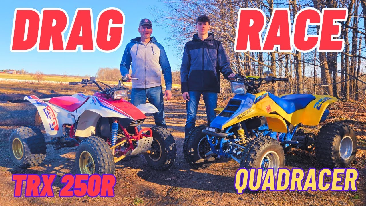 Drag Race: TRX 250R vs Quadracer! - YouTube