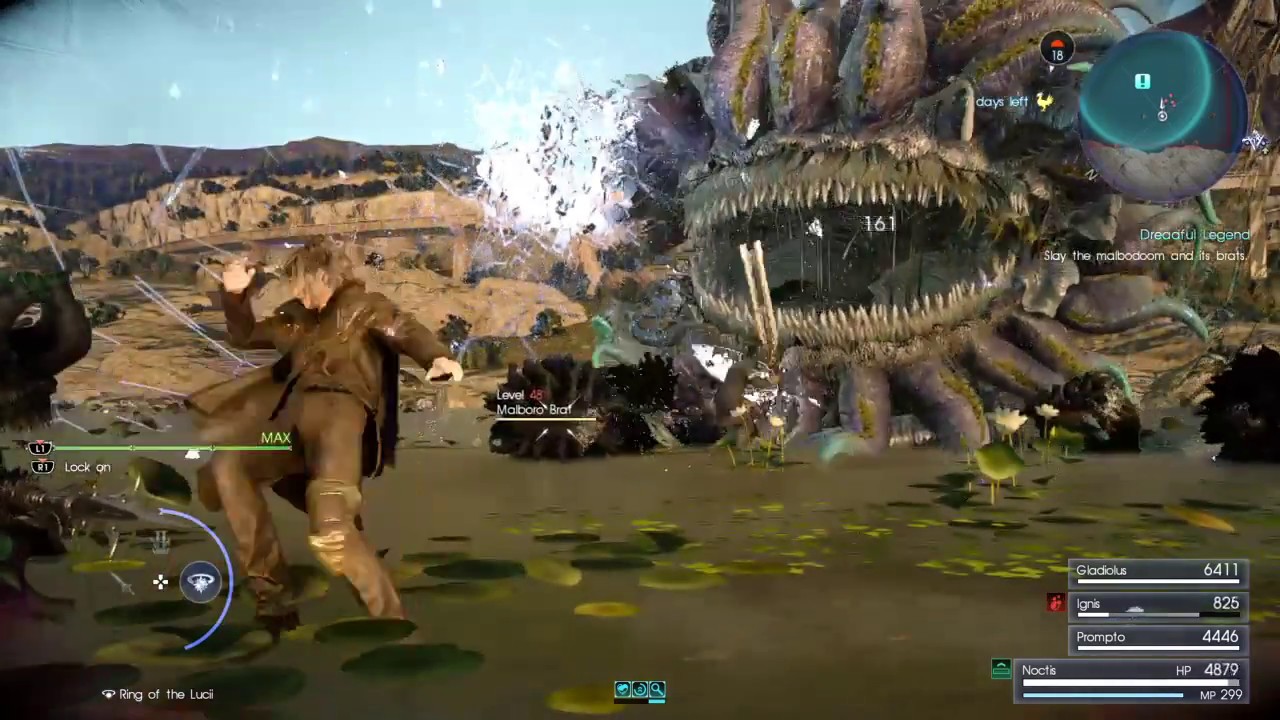 FF15 Final Fantasy XV PS4 - Ring of the Lucii vs Miniboss Malbodoom ...