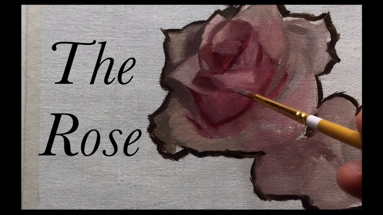 How to Paint a Realistic Rose without Drawing | 4K Time-Lapse Oil ...