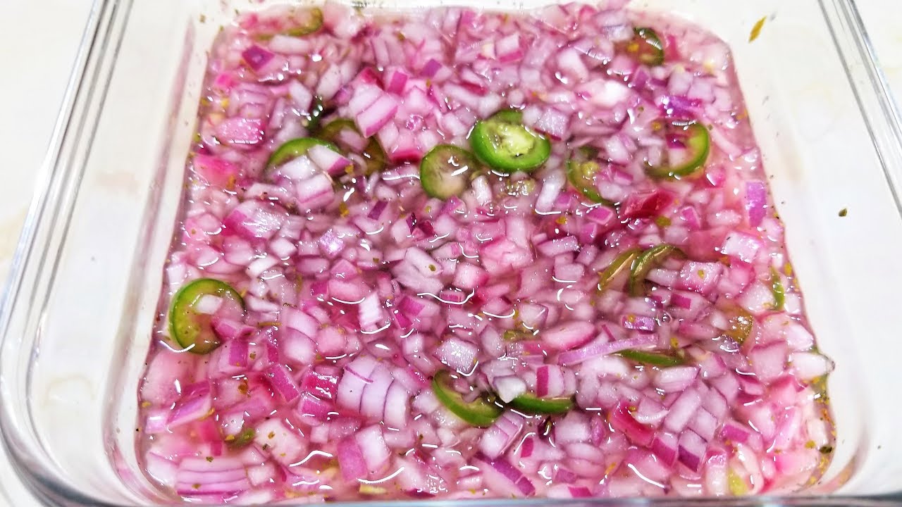 ENCURTIDO DE CEBOLLA MORADA - YouTube