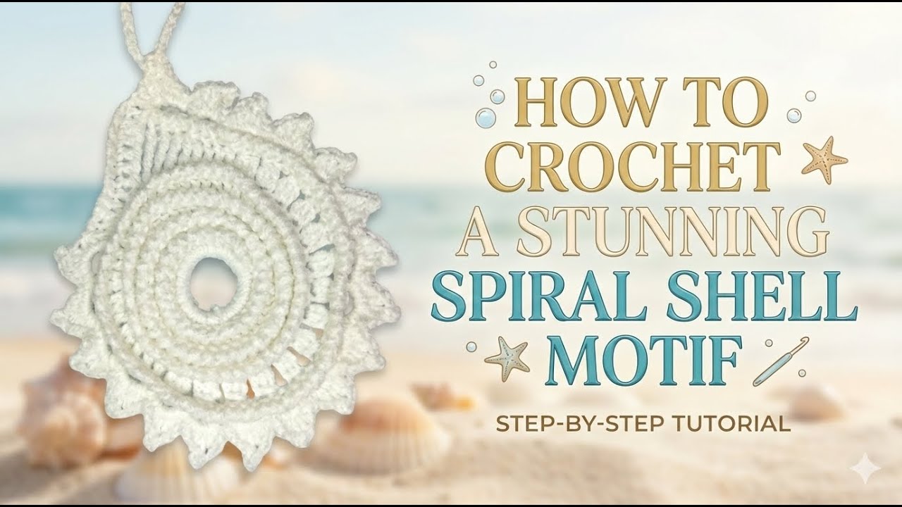 How to Crochet a Stunning Spiral Shell Motif - YouTube
