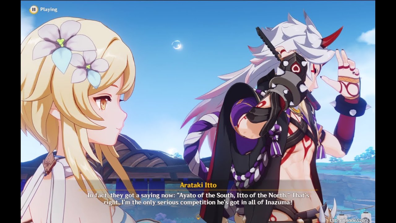 Itto Connected Gorou and Ms. Hina?! Genshin Impact: Iridescent Arataki ...
