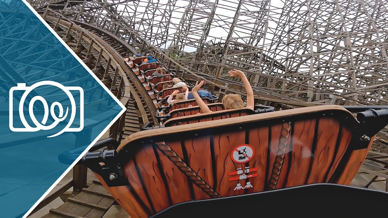 Troy (GCI Wooden Coaster) @ Attractiepark Toverland 2020 - Full HD Back ...
