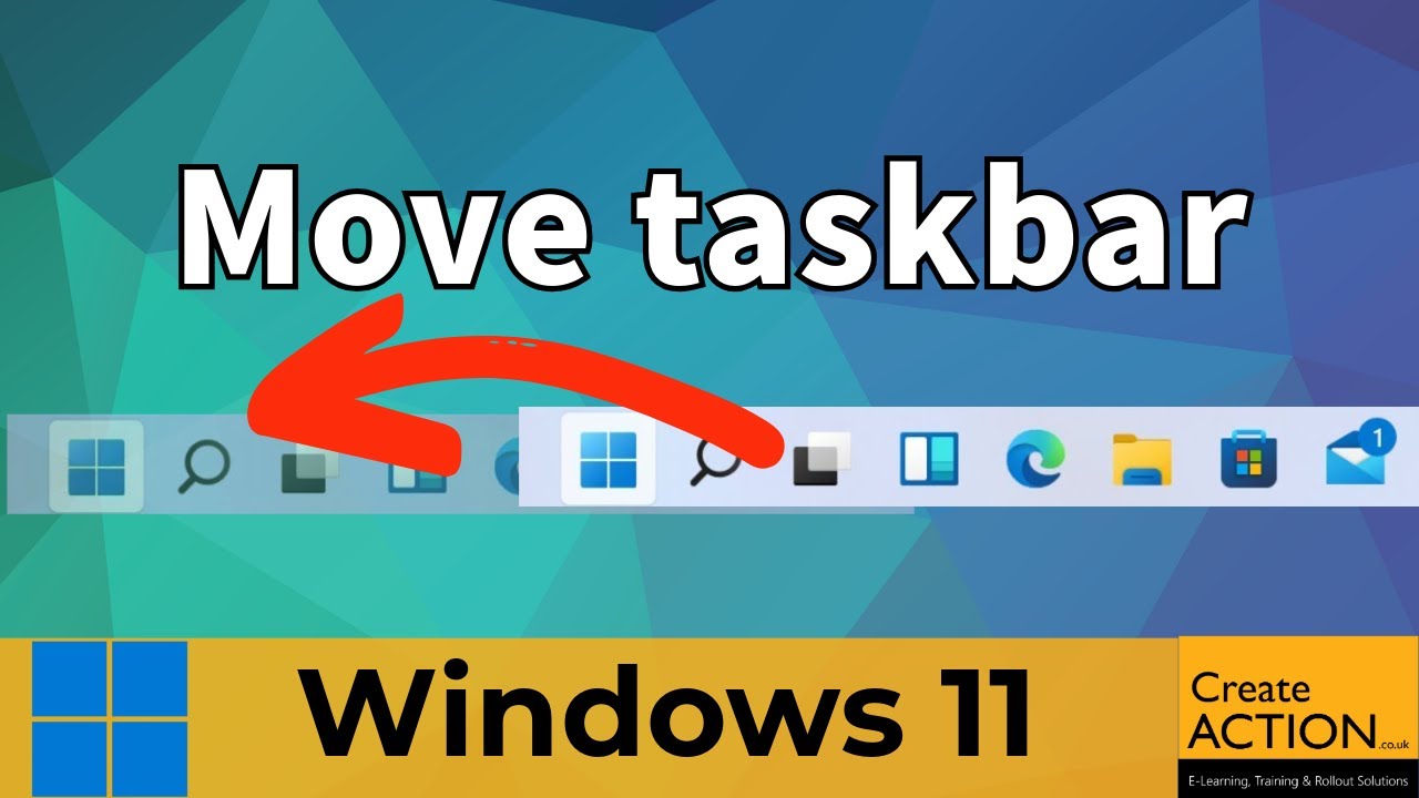 How to move the Taskbar in Windows 11 - YouTube