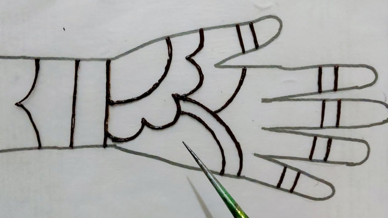 Easy Trick ! Very Easy & Beautiful Full Hand Indian Bharva Mehndi ...