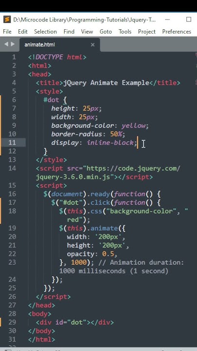jQuery Animation Techniques 😄 🌟 #shorts #viral - YouTube